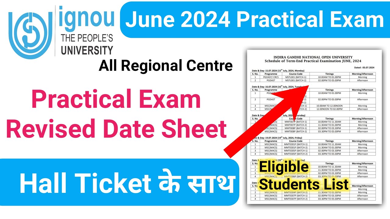 IGNOU June 2024 Practical Exam Revised Date Sheet IGNOU Practical ignou-june-2024-practical-exam-revised-date-sheet-ignou-practical
