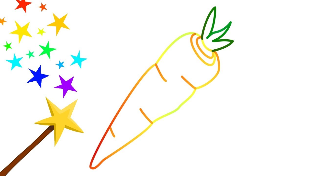 Wortel Tekening Voor Kinderen Eenvoudige Kleurplaat Voor Kinderen:
