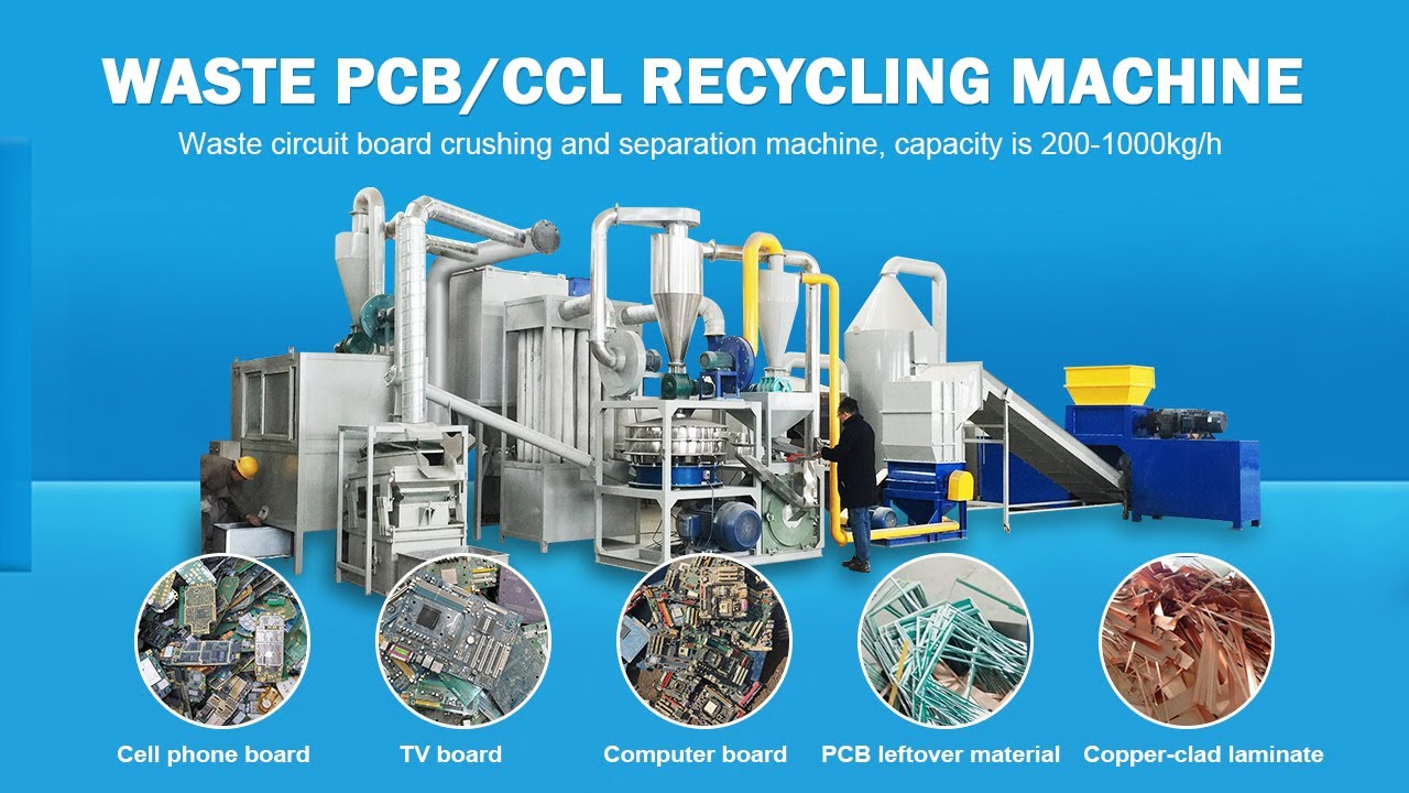 Waste Circuit Boards/Copper Clad Laminate Recycling Machine | PCB CCL ...