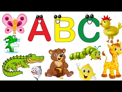 ABC flashcards for toddlers | abc alphabet with three words | a to z ...