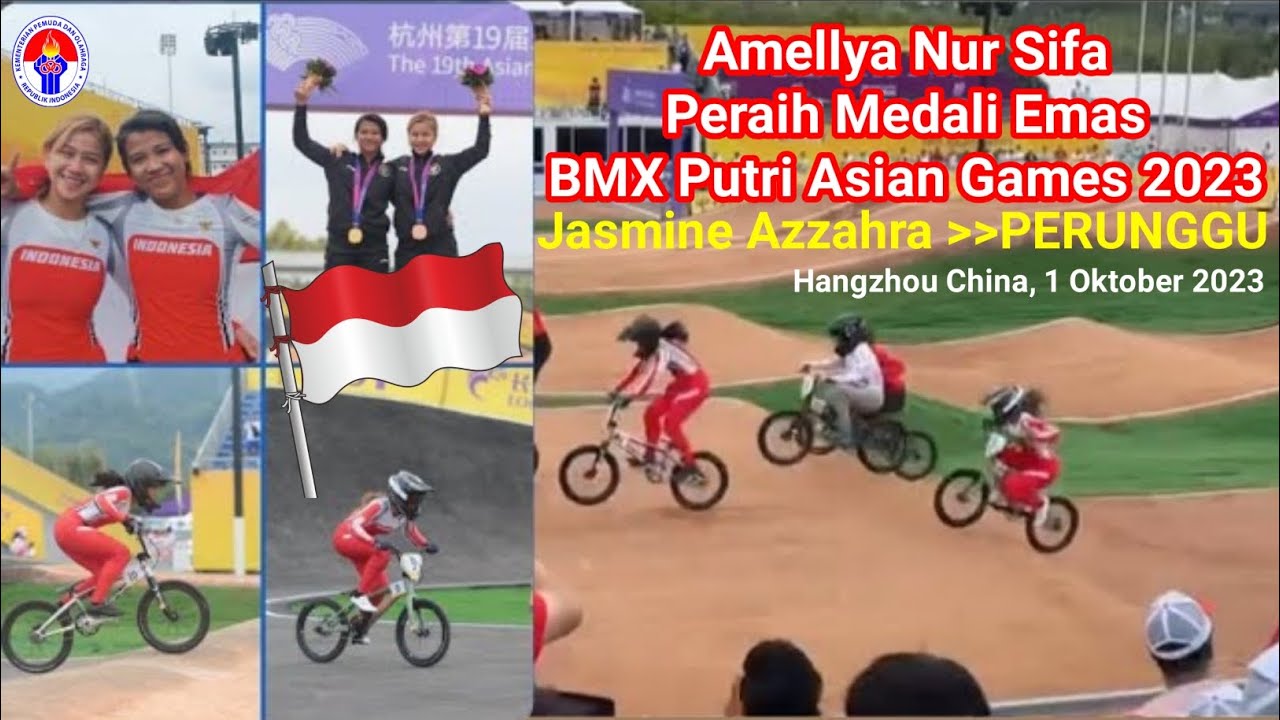 Sifa Indonesia Peraih Medali Emas BMX Putri Asian Games 2023 | Jasmine ...