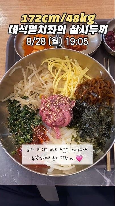 172cm 48kg 대식멸치좌의 삼시두끼 196 간장불고기 연두부 떡볶이 청포도그린티 육회비빔밥 Youtube