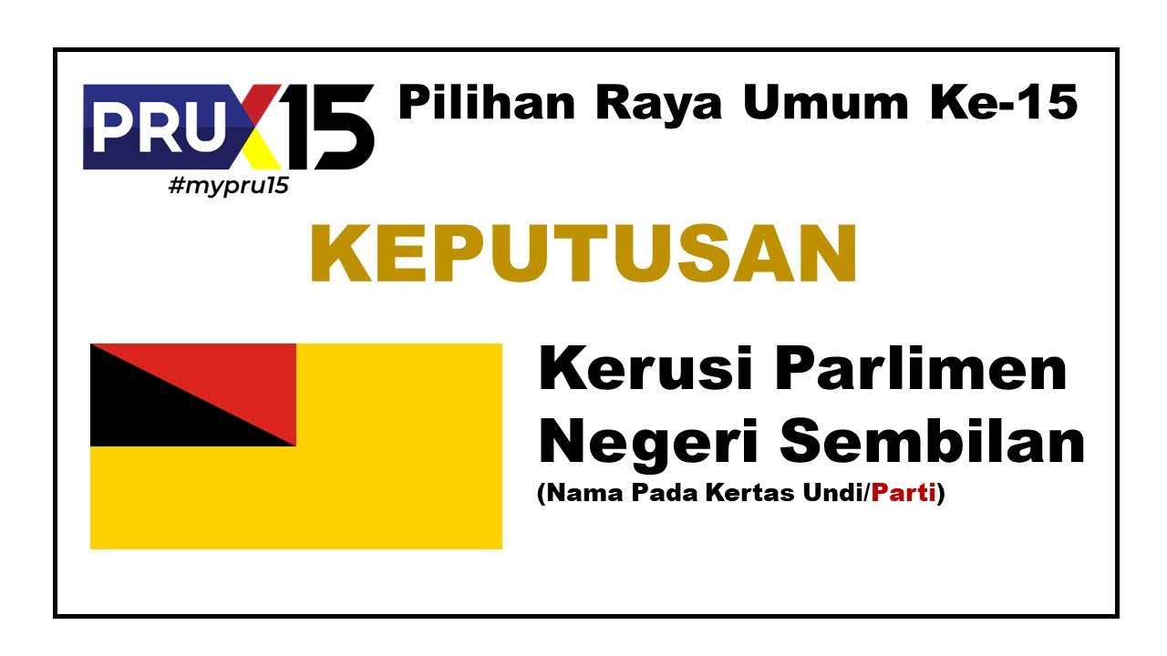 【PRU15】Keputusan Kerusi Parlimen Negeri Sembilan #PRU15 #PRN2023 # ...