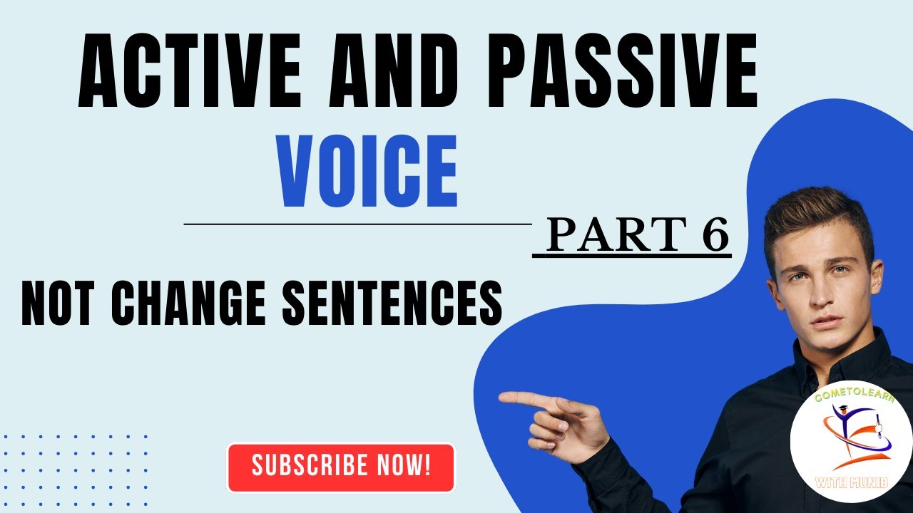 Not change Sentence into passive | Active and Passive | Easy Way | In ...