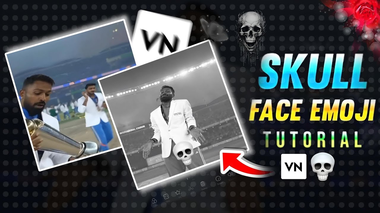 viral skull emoji video editing || how to make Skull face emoji video ...