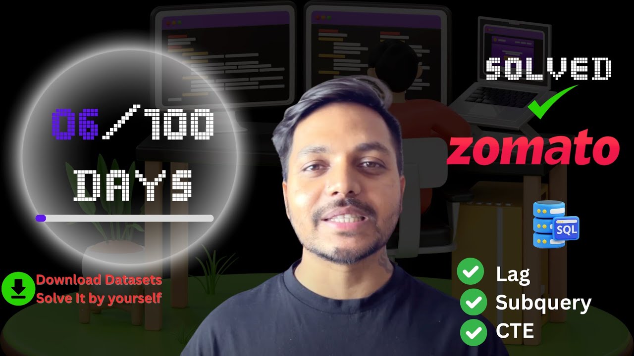 Day 6: Solving Zomato SQL Interview Questions | 100 Days Challenge ...