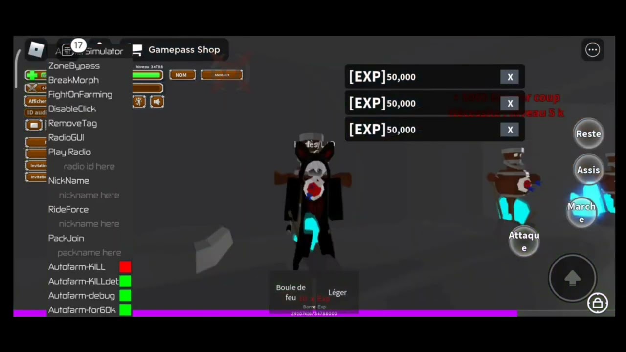 script Animal simulator 60k (autofarm-kill, autofarm-debug and dummy ...