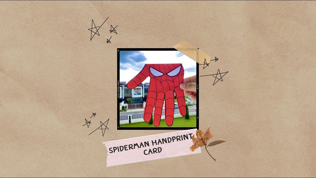 Father’s Day Handicraft: Spiderman Handprint Card - YouTube