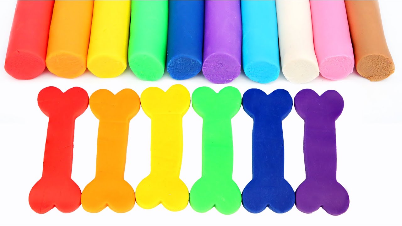PlayDoh Modelling Clay Bones Molds Fun and Creative for Kids - YouTube