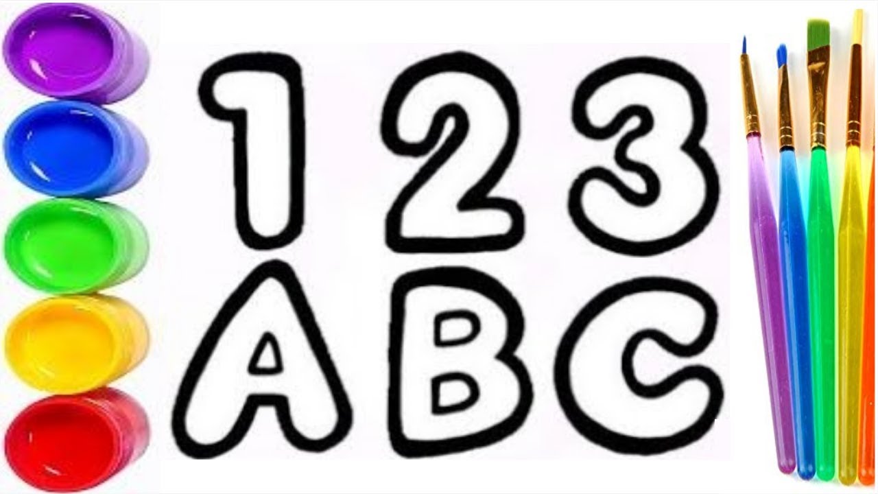 Bolalar uchun alifbo harflari va raqamlarini chizish/Draw numbers and ...