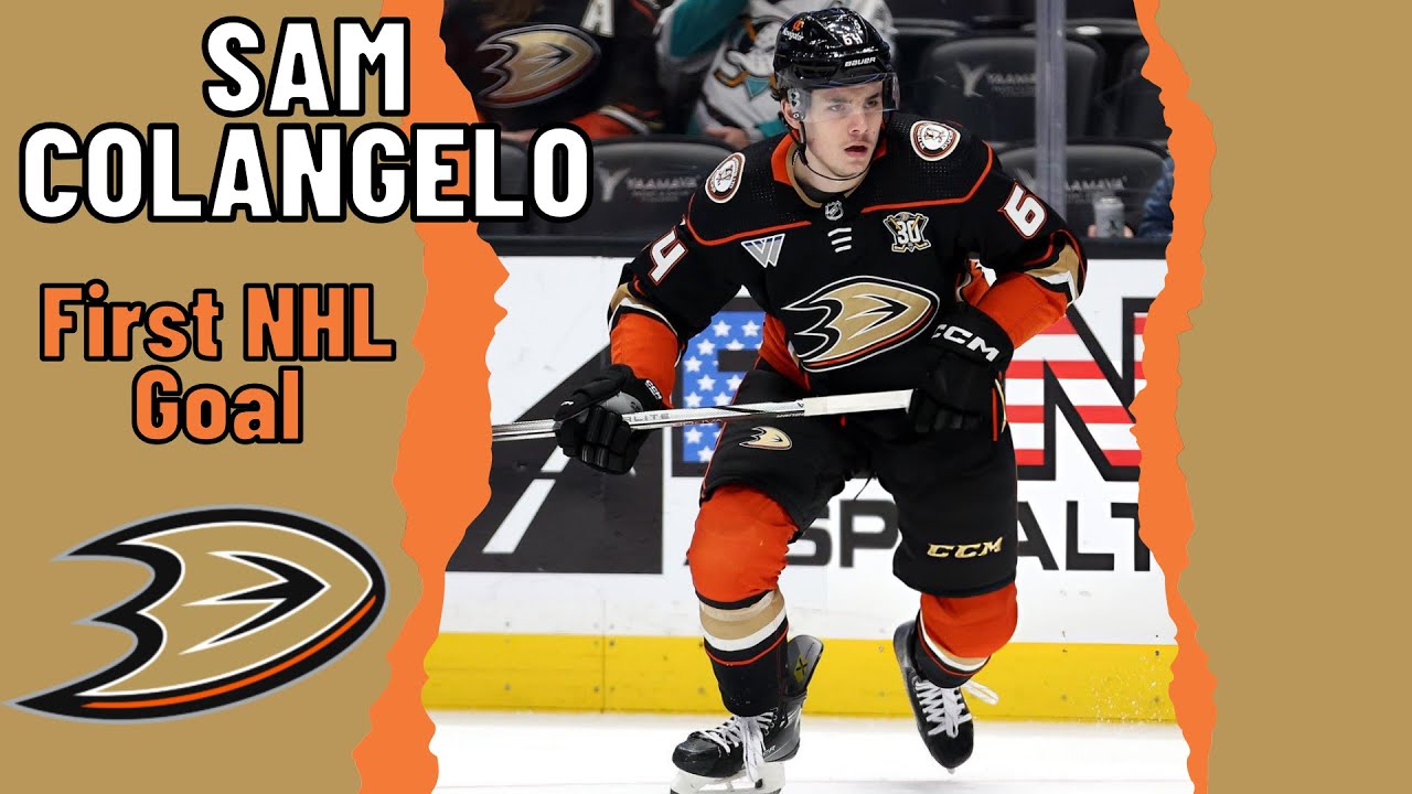Sam Colangelo #64 (Anaheim Ducks) first NHL goal Apr 12, 2024 - YouTube