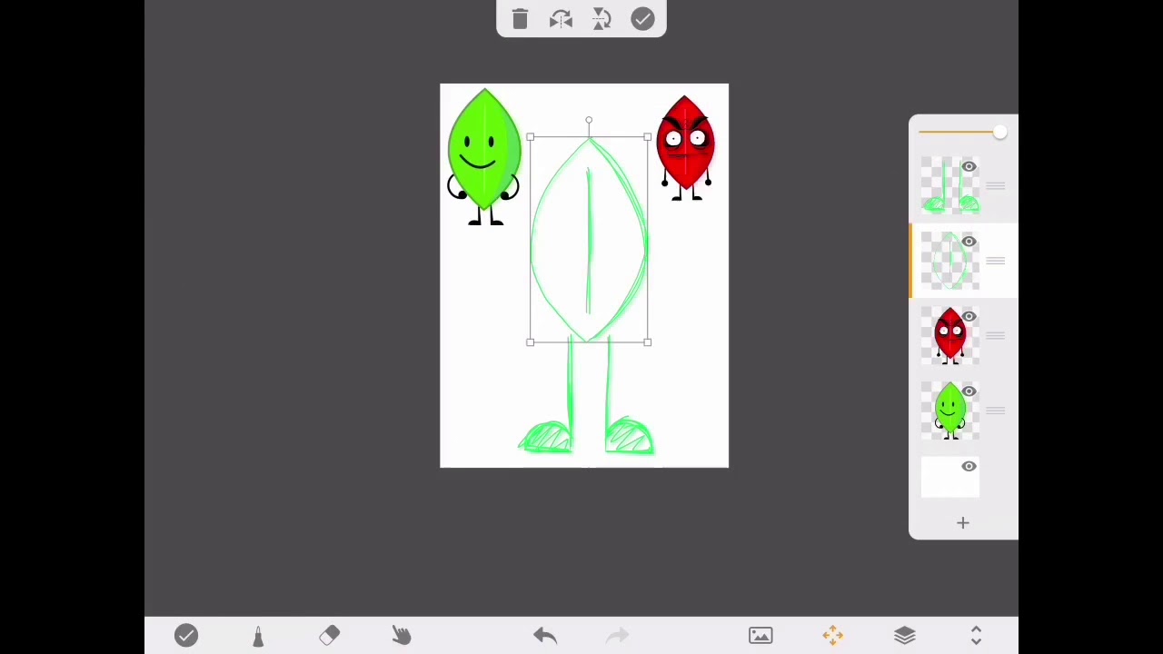 BFDITale (BFDI and Undertale Crossover) Evil Leafy, Leafy / Chara ...