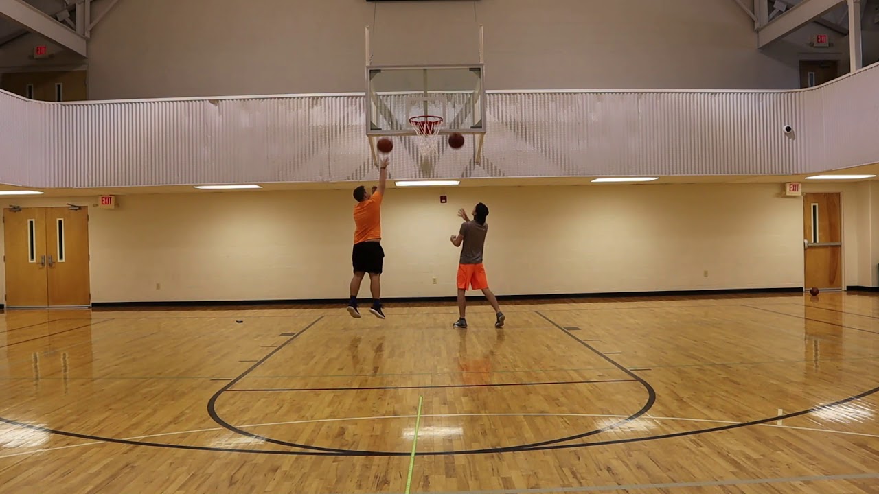 Most Successful Basketball Shots Made In One Minute By Two People - YouTube