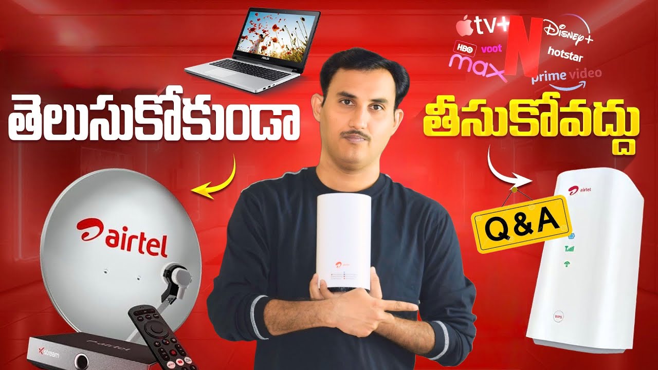 Airtel Airfiber: Full clarification in Telugu #airtelairfiber - YouTube