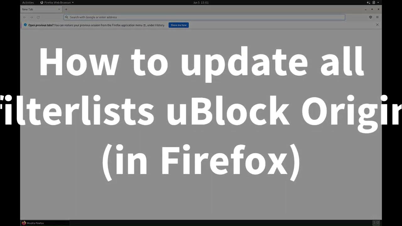 How to update your filterlists in uBlock Origin - YouTube