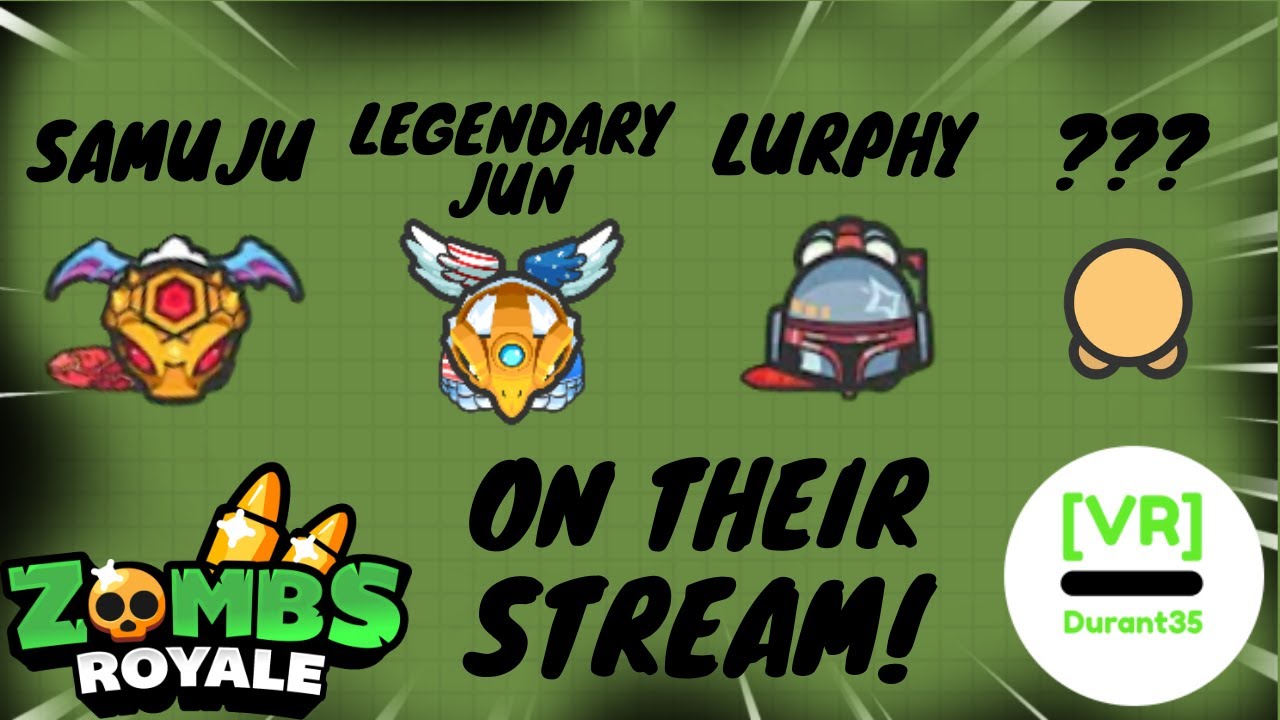 Killing Twitch Pros on Their Stream in ZombsRoyale.io | [VR] Durant35 - YouTube