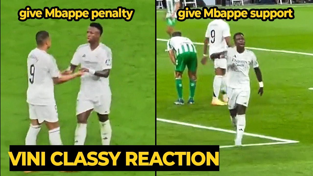 Vini Jr classy reaction give Mbappe to take PENALTY and telling the ...