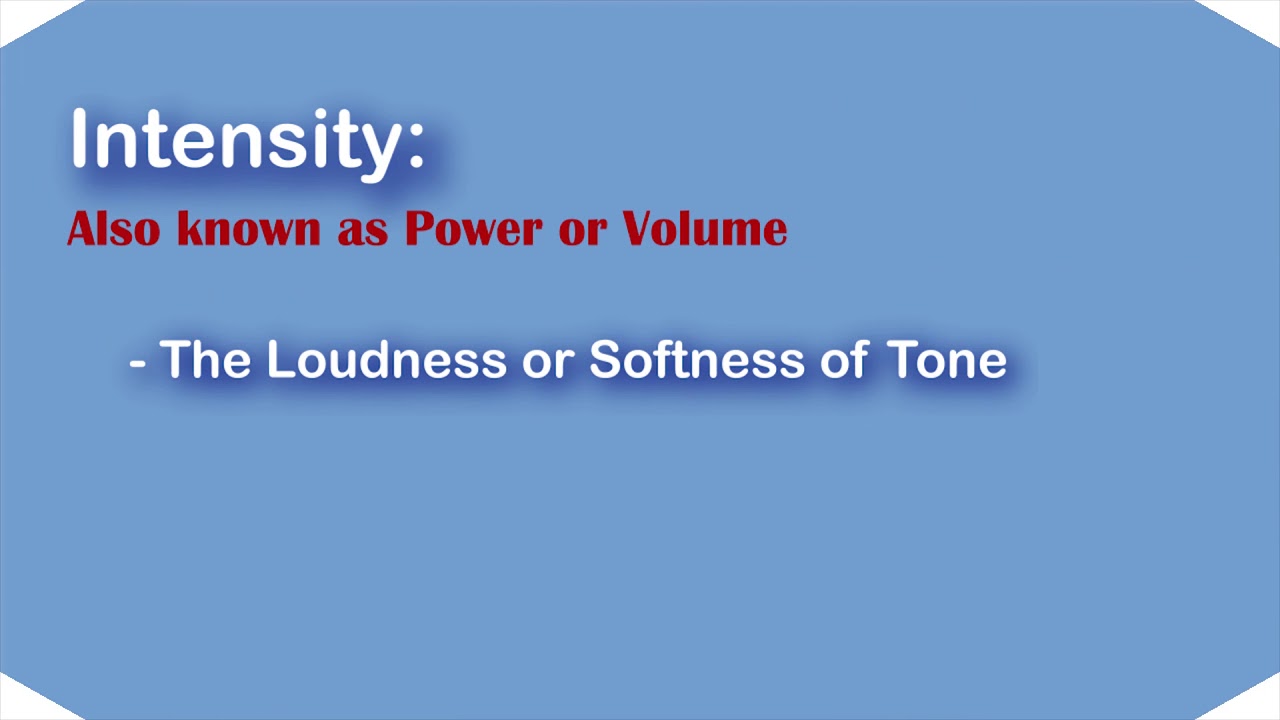 Lesson 4 - Characteristics of Sound Part II (Duration, Intensity ...