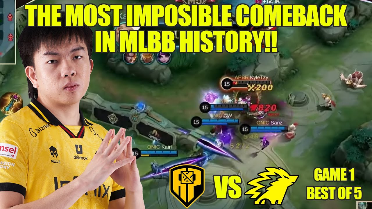 THE MOST IMPOSIBLE COMEBACK IN MLBB HISTORY!!! - ONIC vs APBREN - Game ...