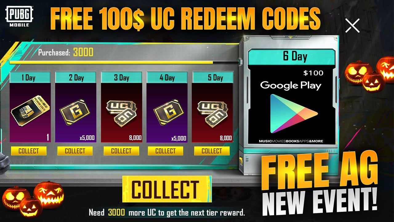Free AG Currency Box | Get Redeem Codes 100 $ |Free Rewards From Event |PUBGM - YouTube