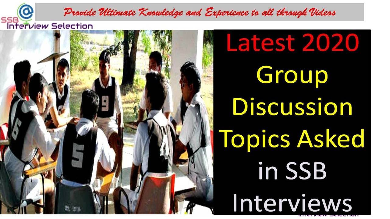 Latest 2020 Group Discussion Topics Asked in SSB Interviews || SSB ...
