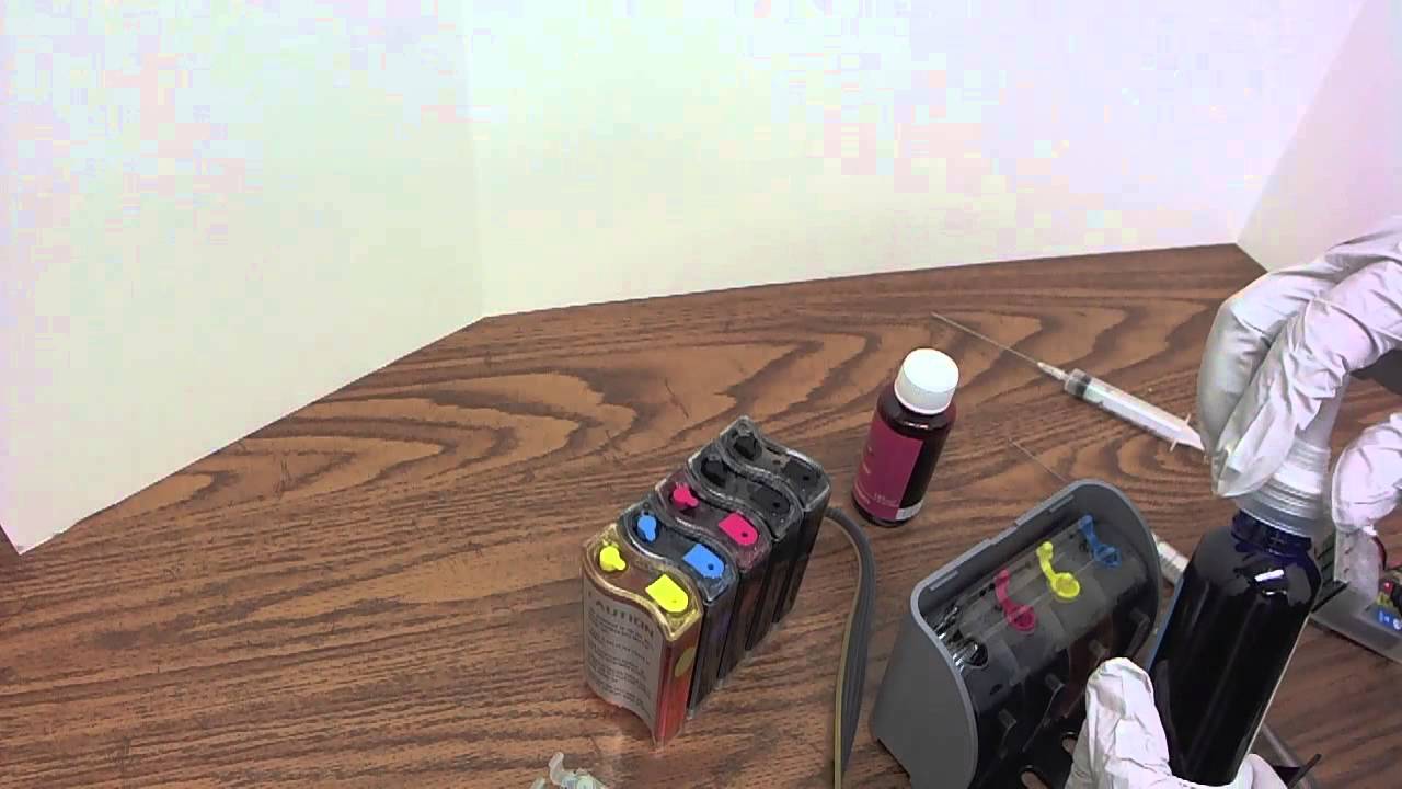 How to refill the CISS ink tank - YouTube
