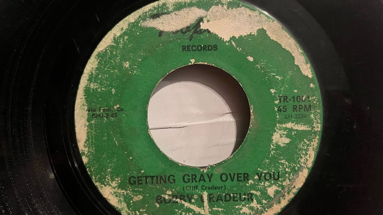 GETTING GRAY OVER YOU. Bobby Cradeur. 1965 - YouTube