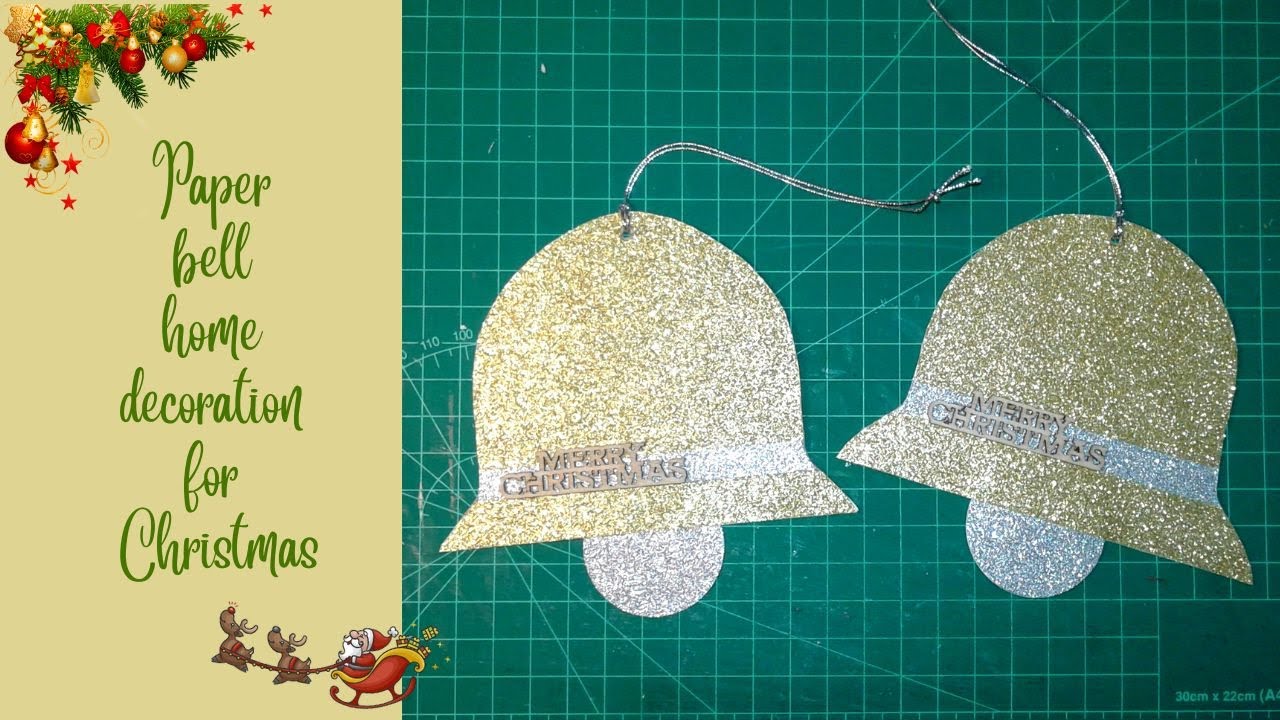 Paper bell home decor for Christmas - YouTube