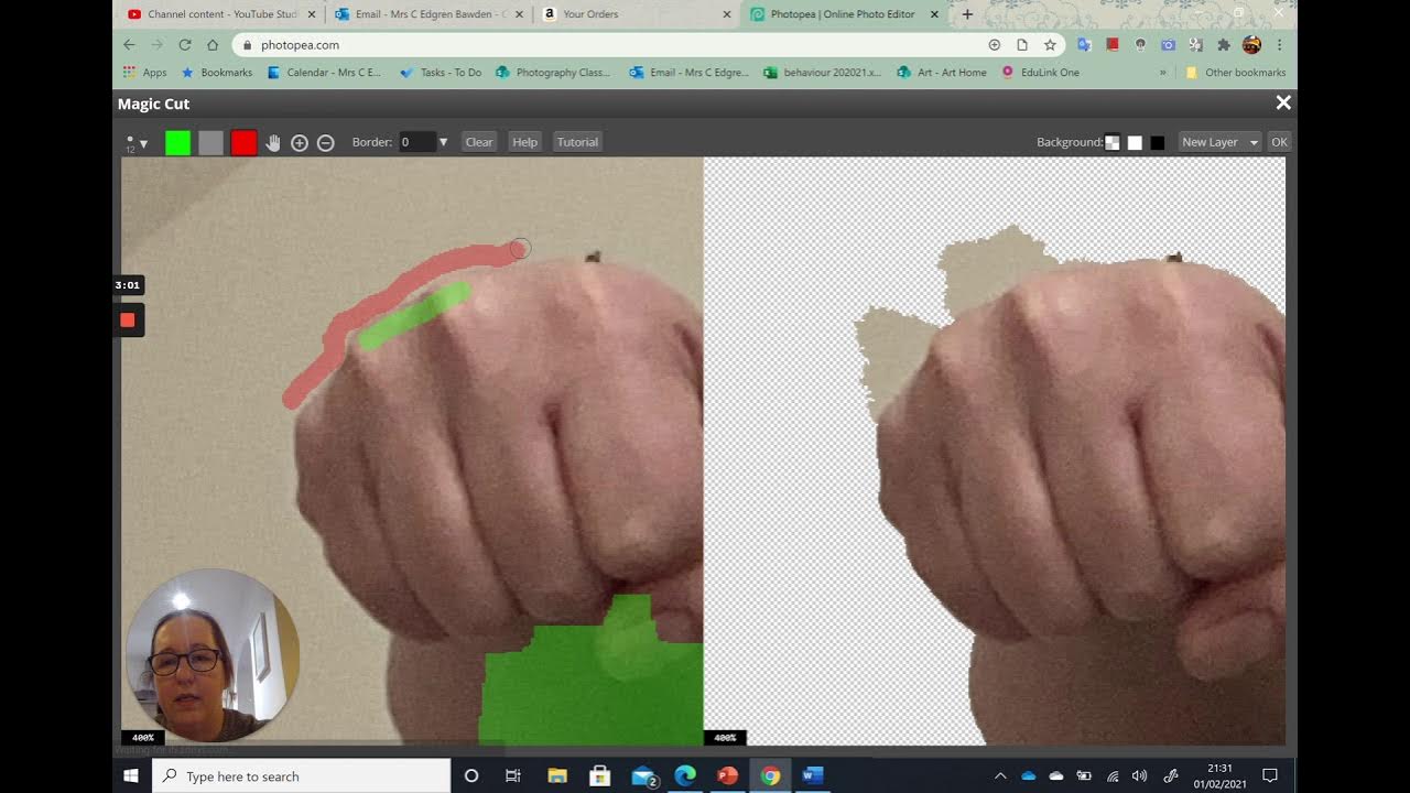 Photopea magic cut/ background remover - YouTube