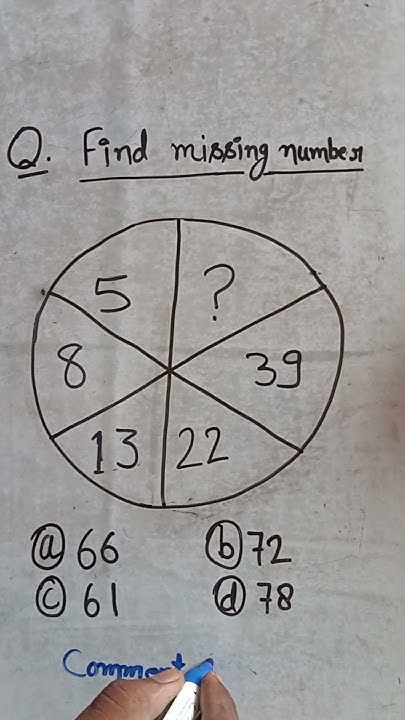 Find missing number||Reasoning question|| #shorts #trendingshorts #miclasses - YouTube