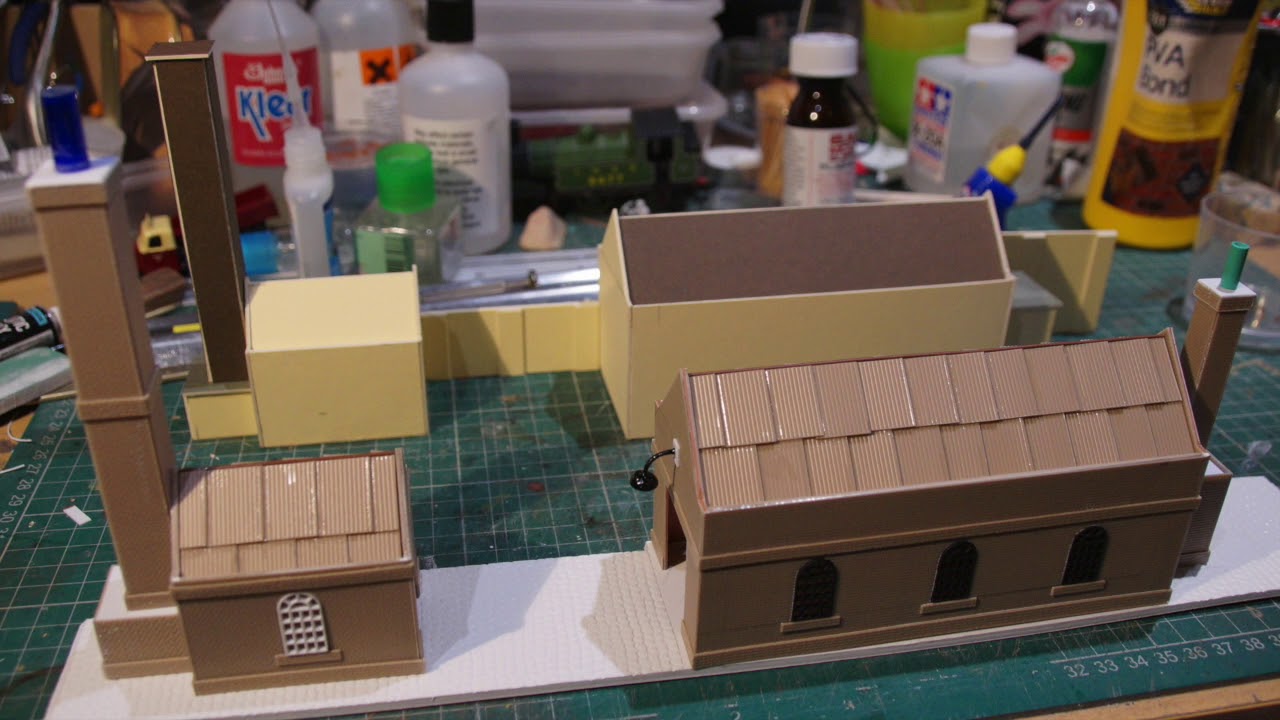 OO Gauge Shelf layout part 6....more scratch building! - YouTube