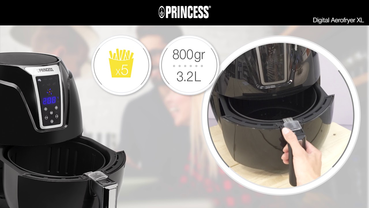 Freidora Princess 182021 Digital Aerofryer XL – Fácil de limpiar ...