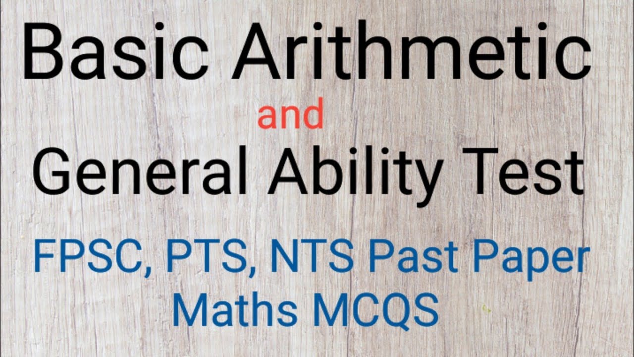 FPSC, PTS, NTS Past Paper Maths MCQS - YouTube