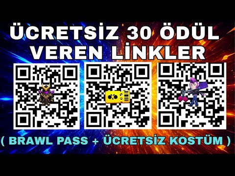 30 ÇALIŞAN YENİ ÖDÜL LİNKLERİ | ÜCRETSİZ KOSTÜM VE BRAWL PASS VEREN QR  - brawl stars ödül linki 