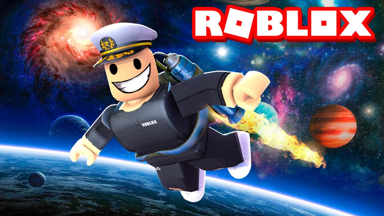 Flying in OUTER SPACE with a JET PACK in ROBLOX - YouTube