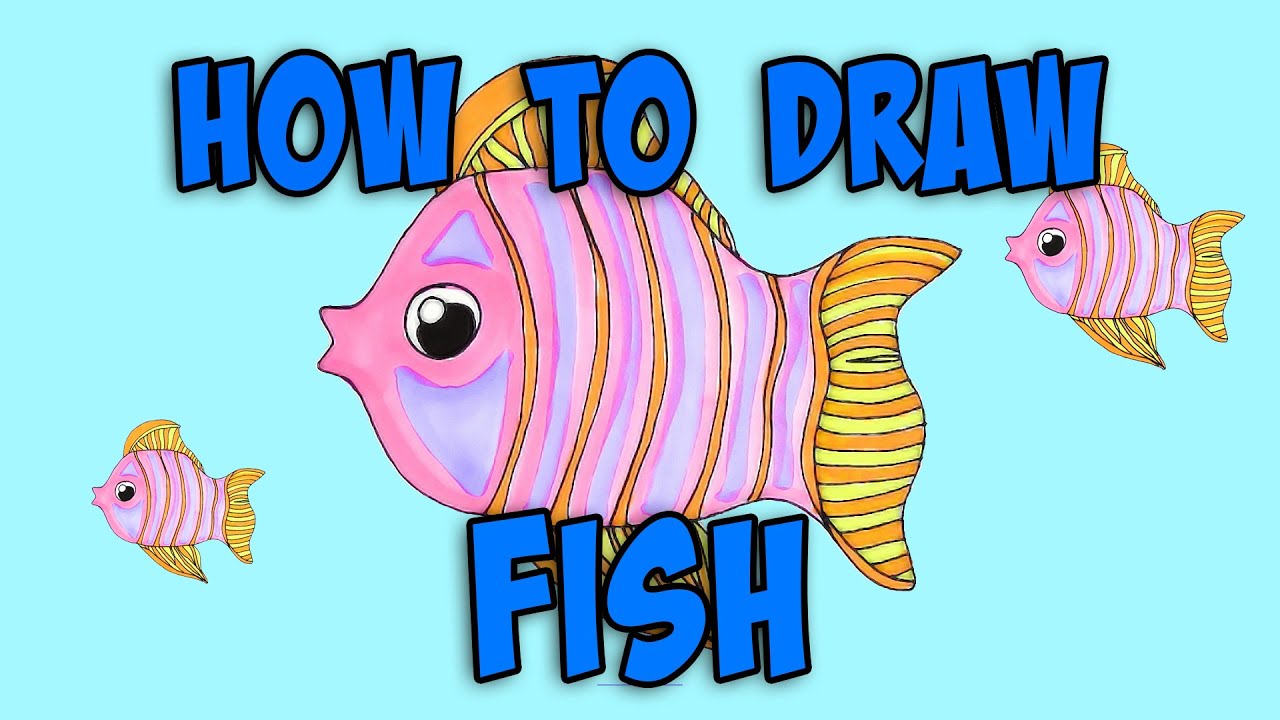 How to Draw and Color Fish | Easy Drawing and Coloring | Step By Step ...