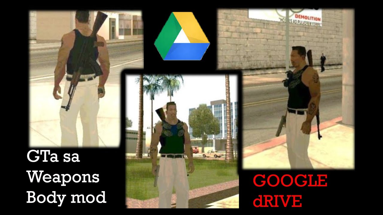 gta sa weapons body mod - YouTube