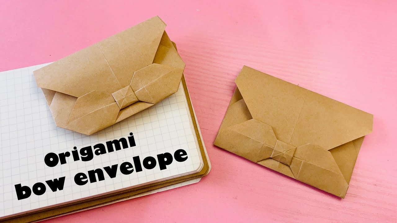 origami envelope / How to Make a Bow Envelope / 摺紙信封 ( 蝴蝶結 ) - YouTube