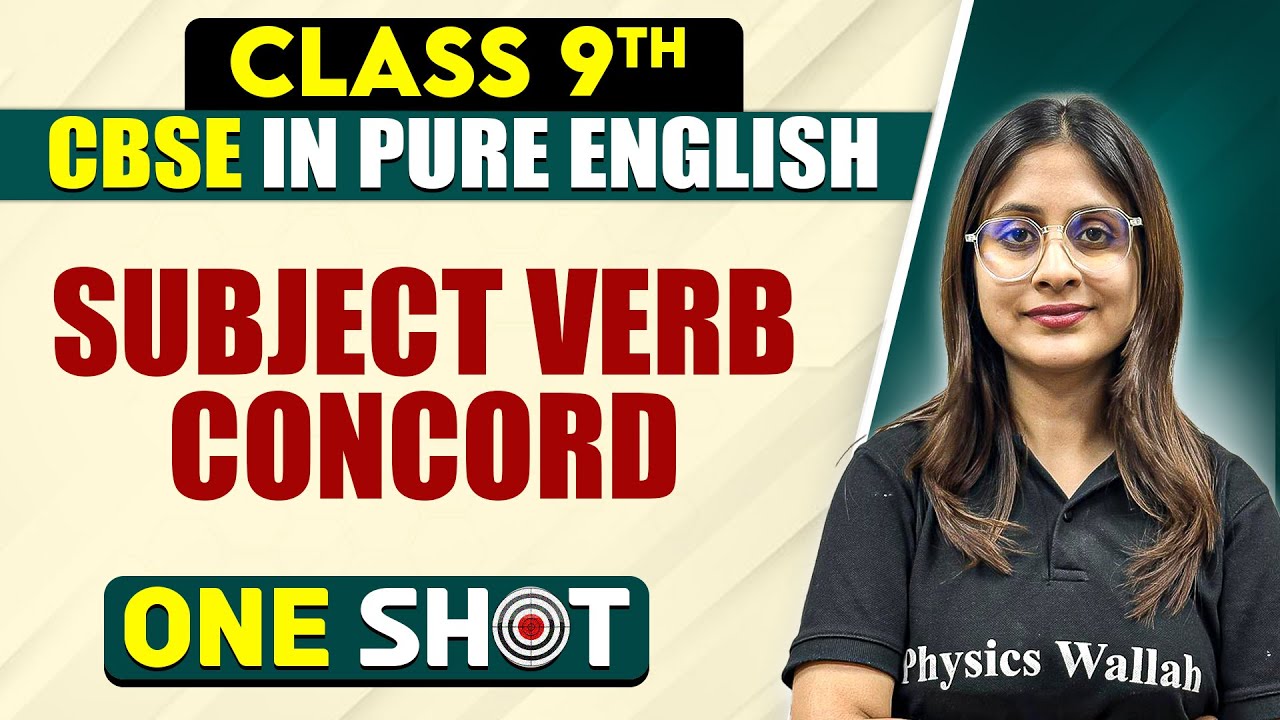CBSE Class 9th English | SUBJECT VERB CONCORD One Shot In Pure English ...