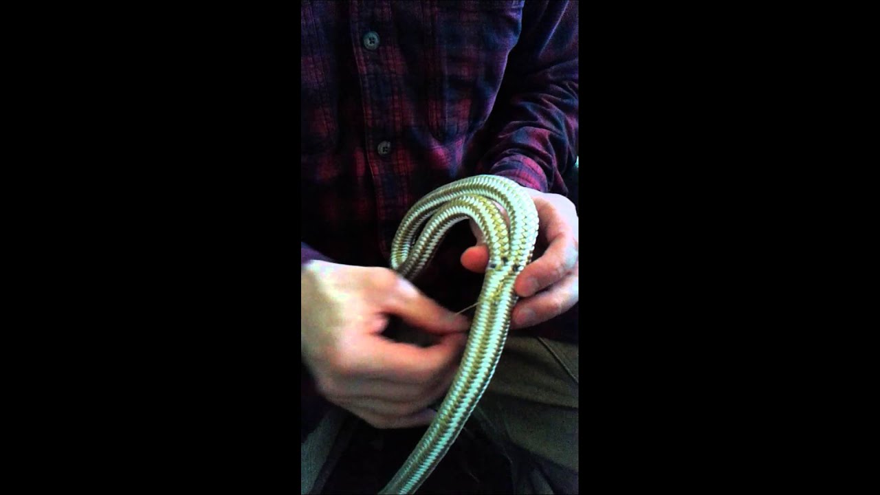 Lockstitch on Double Braid Eye Splice - YouTube
