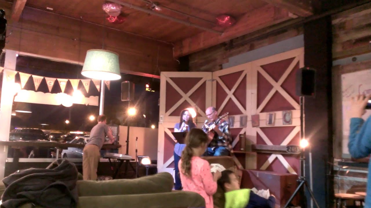 Singing at the coffee shop - YouTube