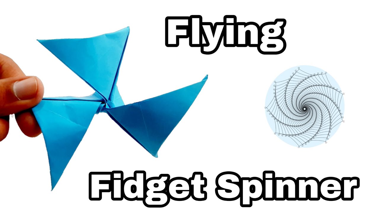 Origami Flying Fidget Spinner | Easy Paper Toy | Origami Fidget Spinner ...