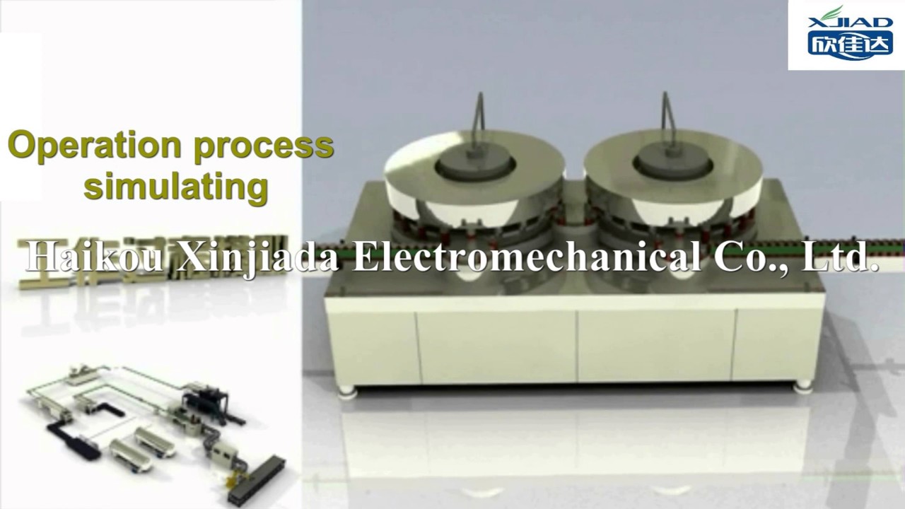 Food & beverage production line simulate operation - YouTube