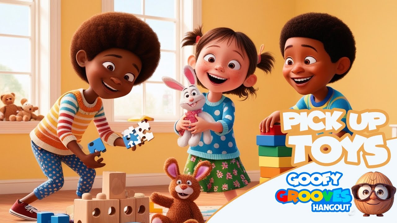 "🎵 Let's Tidy Up! | Fun Clean-Up Song for Kids | Goofy Grooves Hangout ...