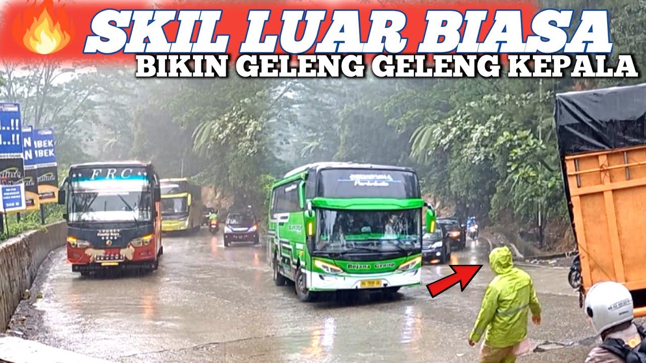 bikin geleng geleng kepala skil driver bus ini menanjak di sisi paling ...