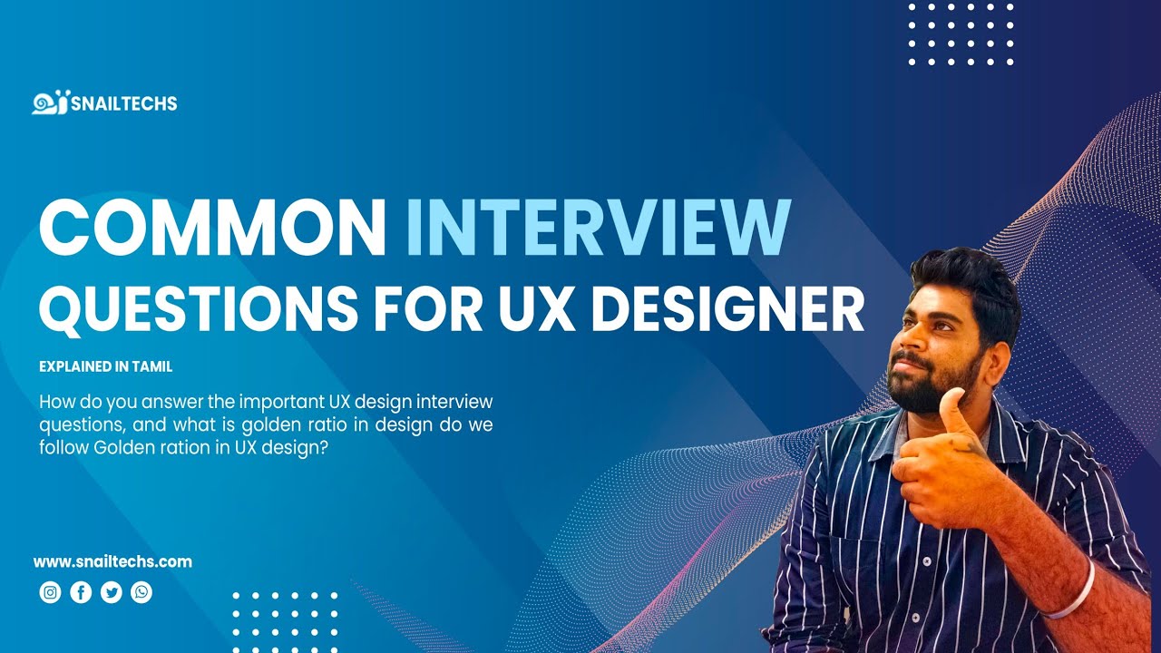 Common interview questions for a UX designer..? Explained in Tamil ...