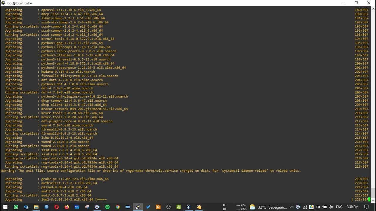 Update Almalinux & Install Nano, MC - YouTube