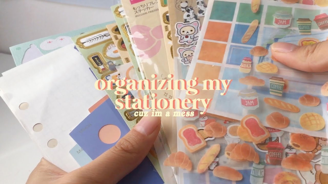 organizing my stationery 🍰 - YouTube