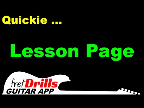 Introduction to lesson page. fretDrills Guitar App.