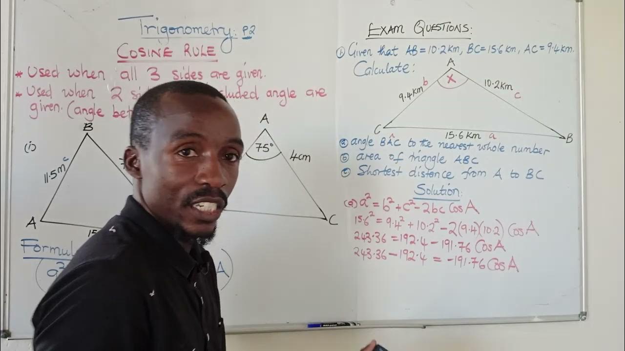 Trigonometry Lesson 2. COSINE RULE. - YouTube